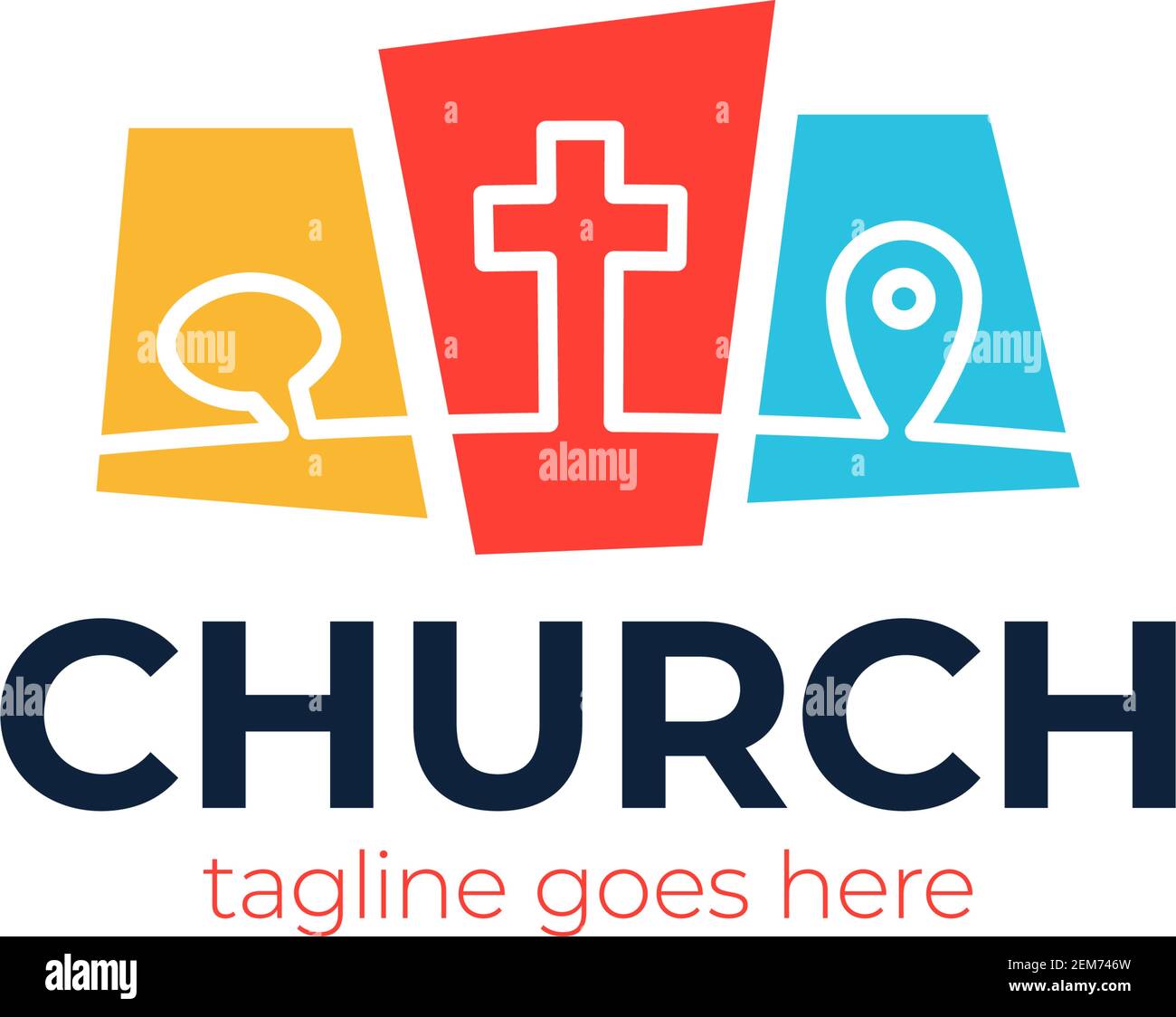 Template christian logo, emblem for school, college, seminary, church ...