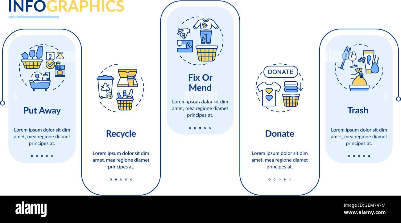 Ways to declutter things vector infographic template Stock Vector Image ...