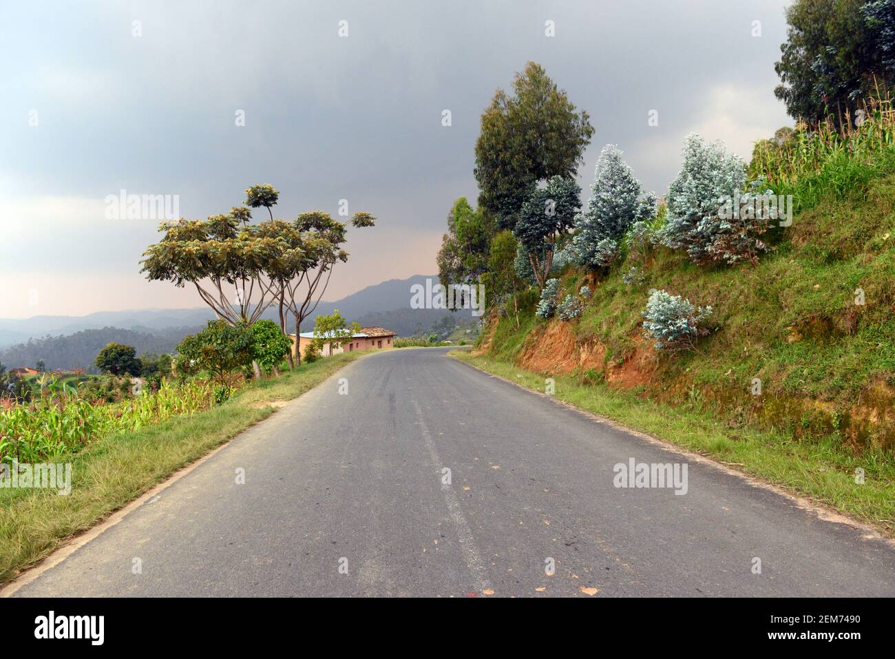 Driving in rural Rwanda Stock Photo - Alamy