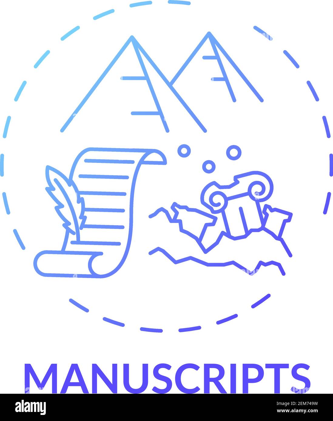 Manuscripts concept icon Stock Vector Image & Art - Alamy