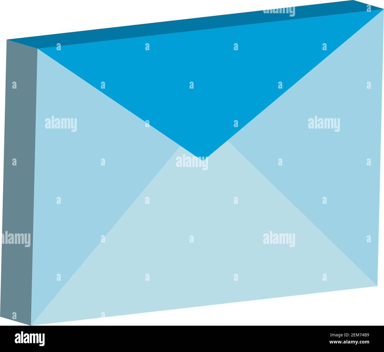 isometric envelope design, Message email mail and letter theme Vector ...