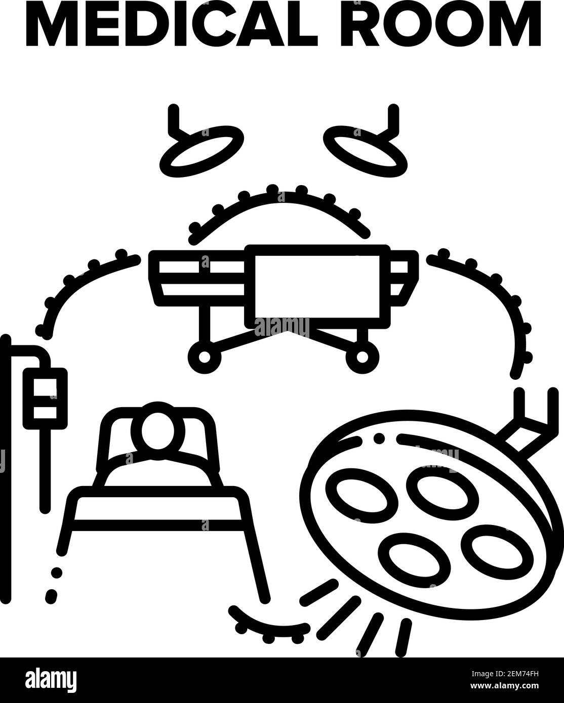 Medical Room Vector Black Illustrations Stock Vector Image & Art - Alamy