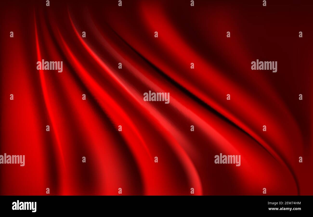 Dynamic silk smooth red background. Abstract realistic background ...