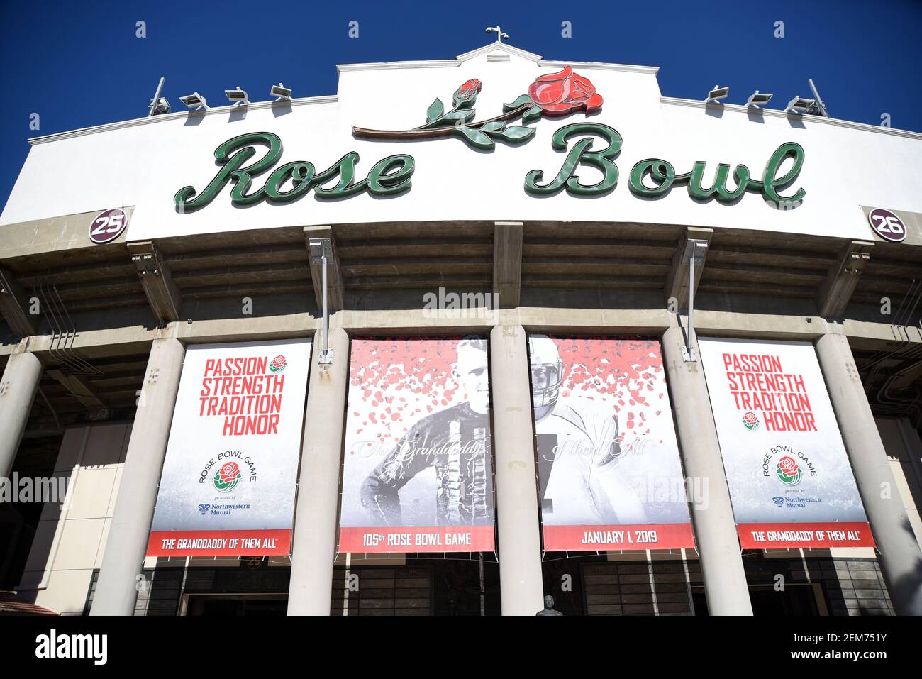 January 01, 2019. The Stadium during the 2019 Rose Bowl game between ...
