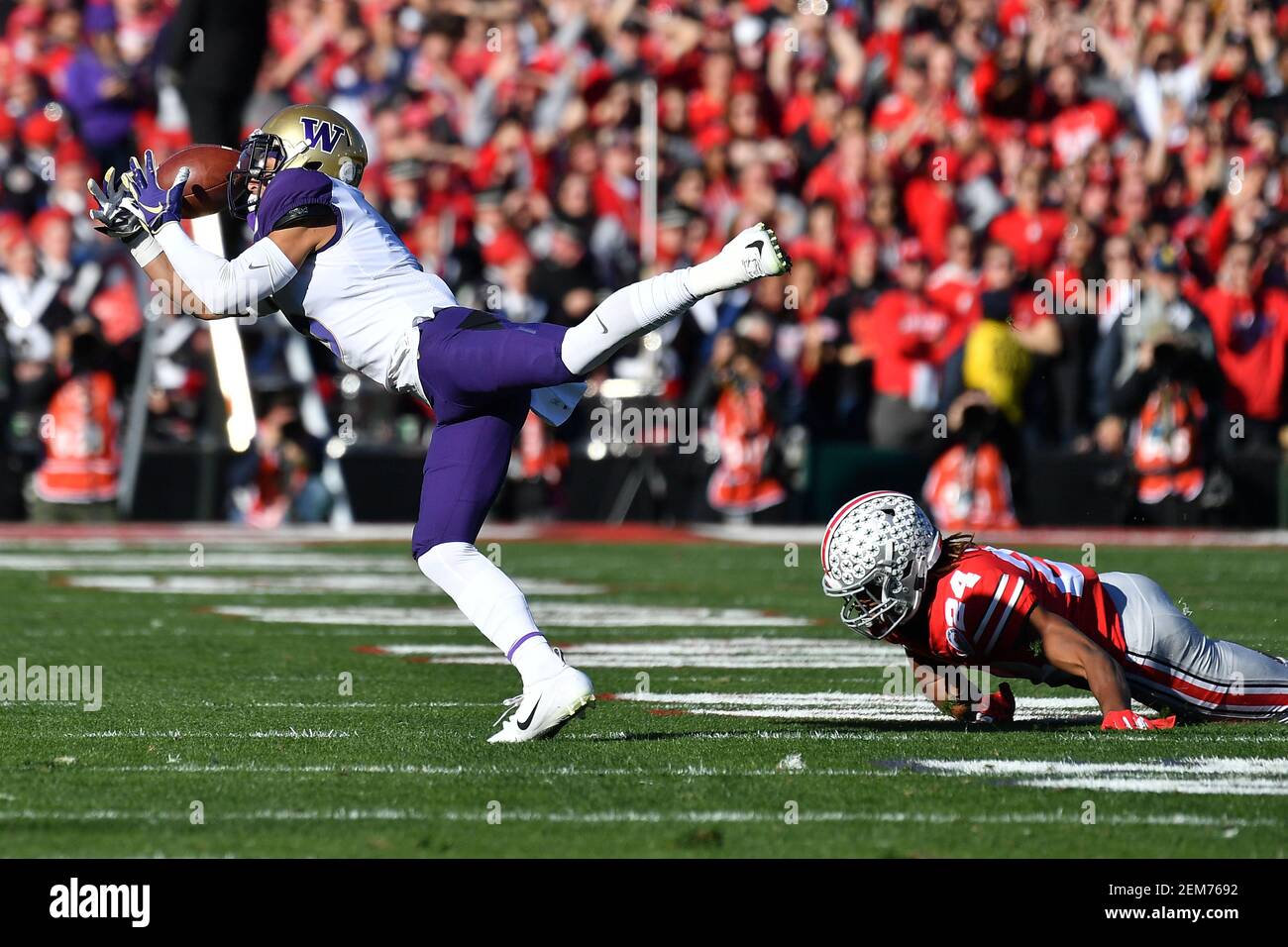 January 1, 2019 Pasadena, CA.Washington Huskies wide receiver Andre ...