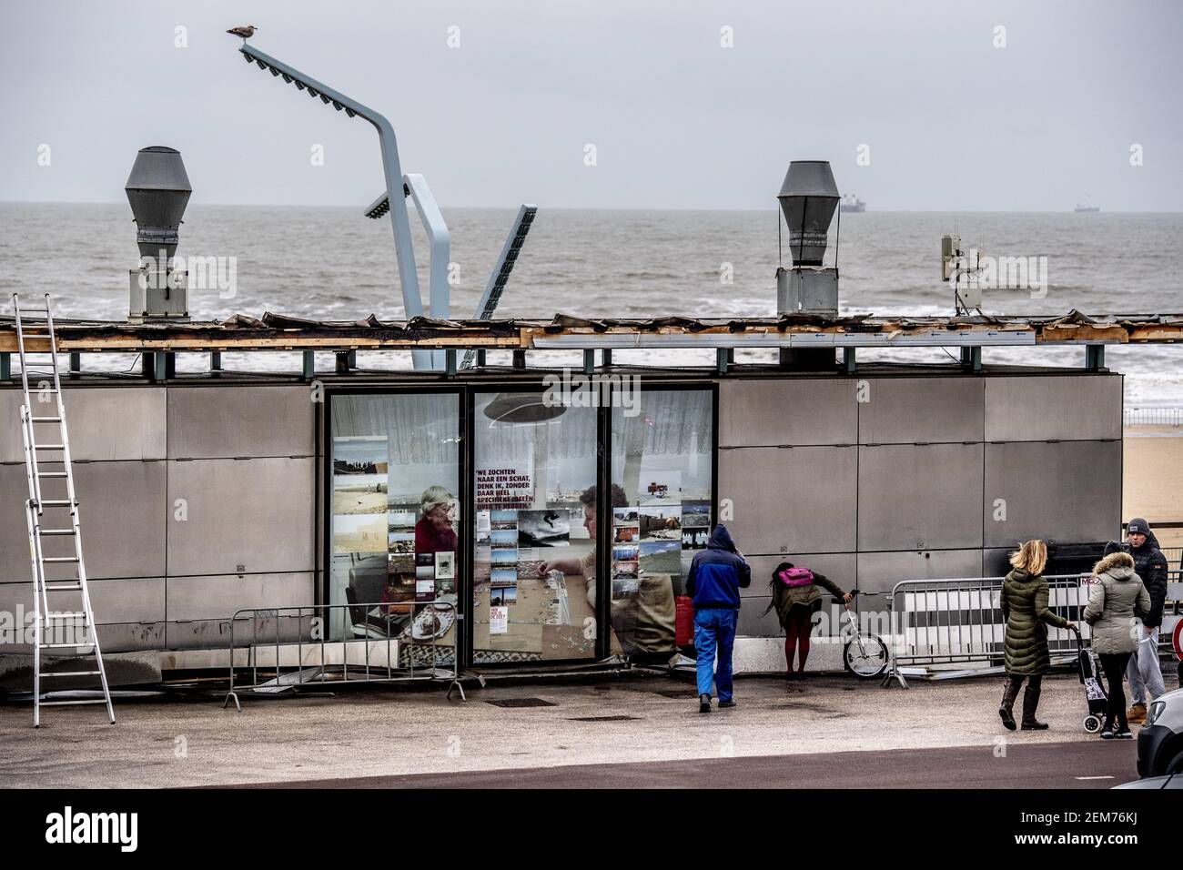 A view of damage after a New Year's Eve beach bonfire got out of ...