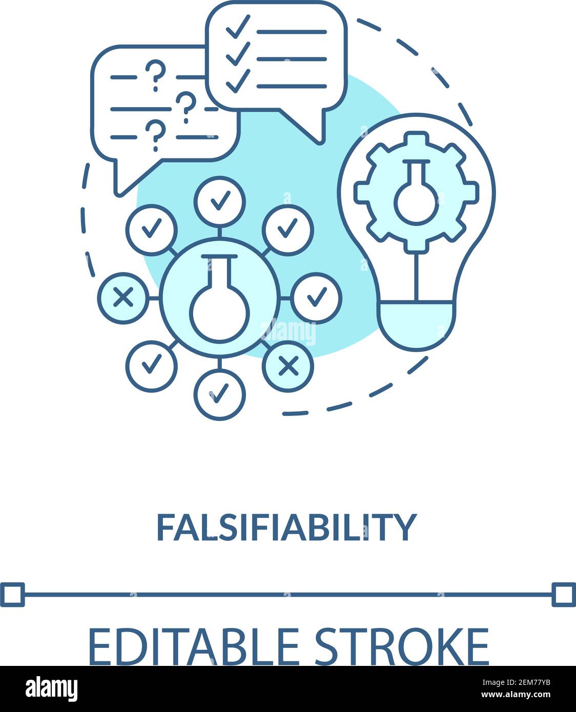 Falsifiability concept icon Stock Vector Image & Art - Alamy