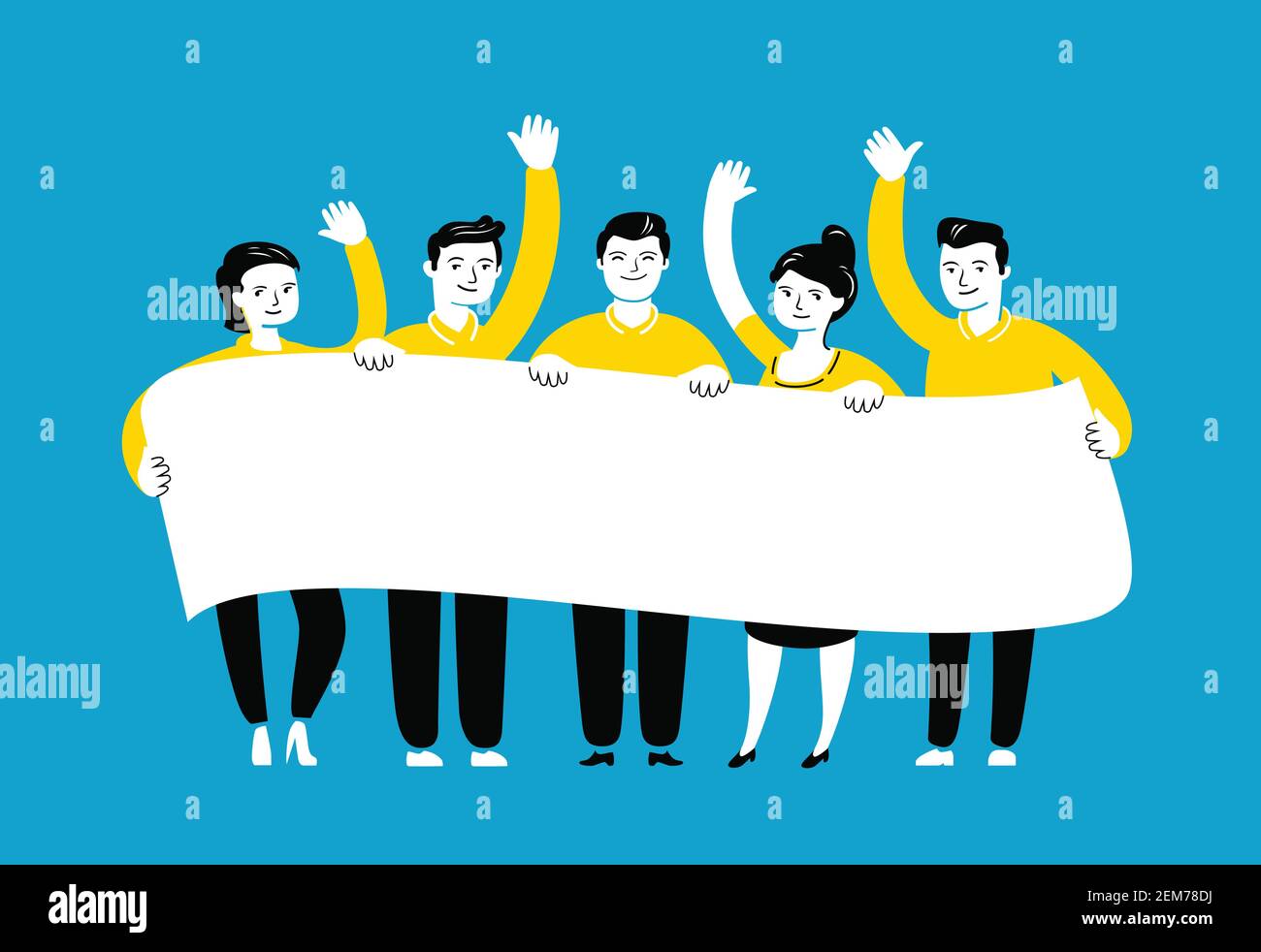 Group happy colleagues business Stock Vector Images - Alamy