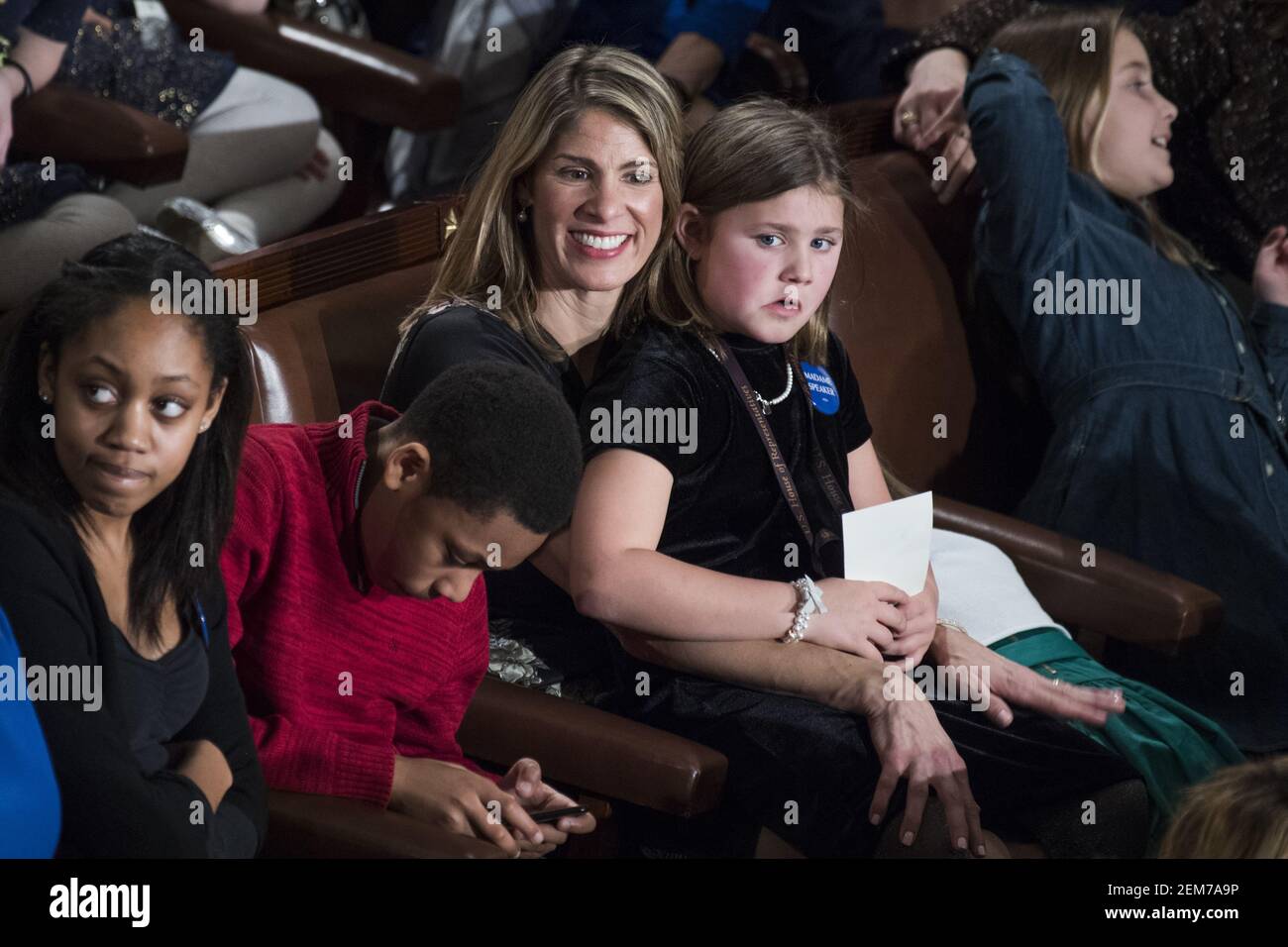 UNITED STATES - JANUARY 03: Rep. Lori Trahan, D-Mass., and her daughter ...