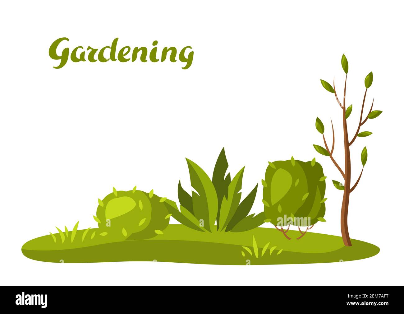 Background with tree and bushes Stock Vector Image & Art - Alamy