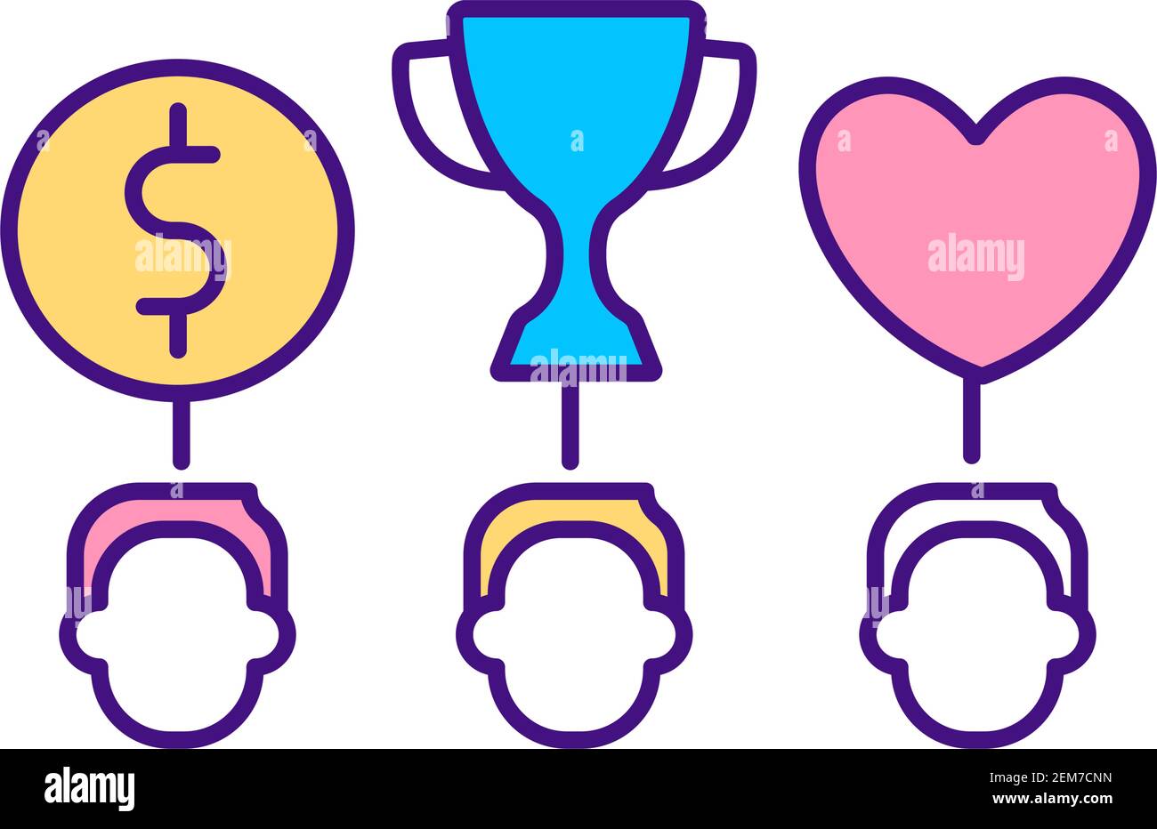 Value diversity RGB color icon Stock Vector Image & Art - Alamy