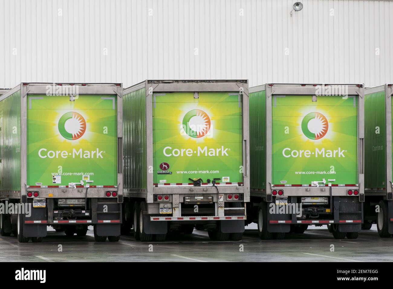 A logo sign outside of a facility occupied by CoreMark in Wilkes-Barre ...