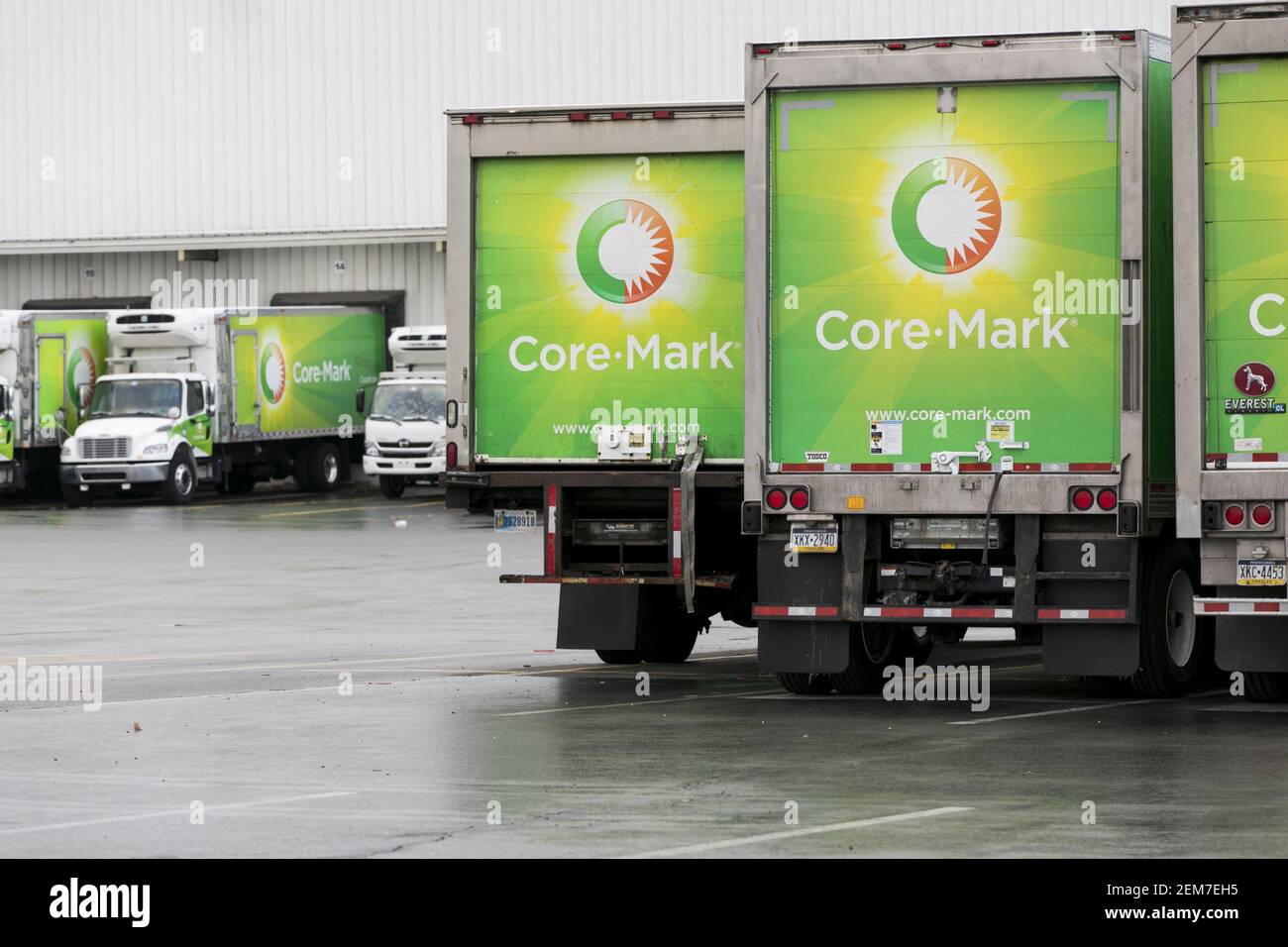 A logo sign outside of a facility occupied by CoreMark in Wilkes-Barre ...