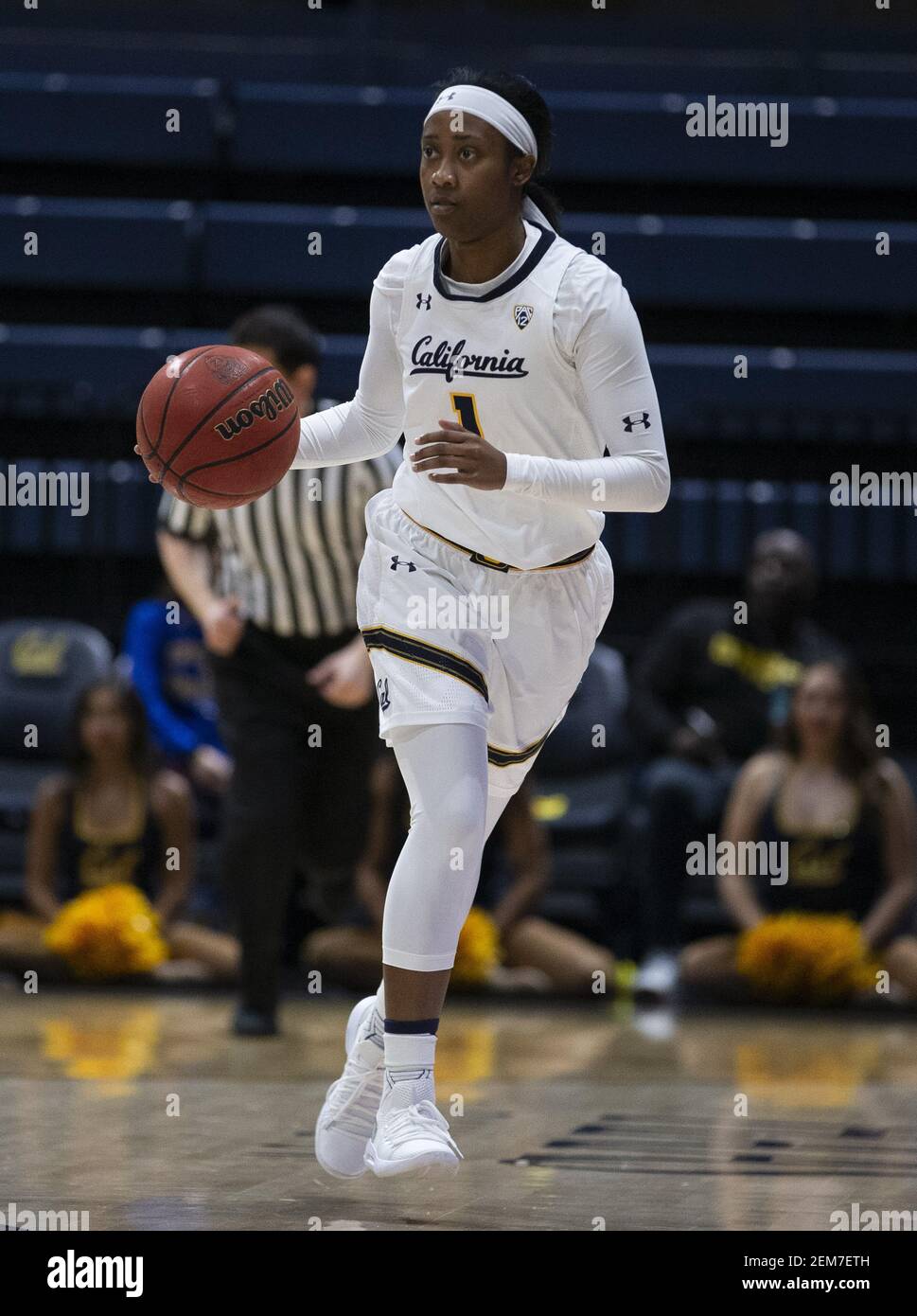 Jan 04 2019 Berkeley, CA U.S.A. California guard Asha Thomas (1) brings ...