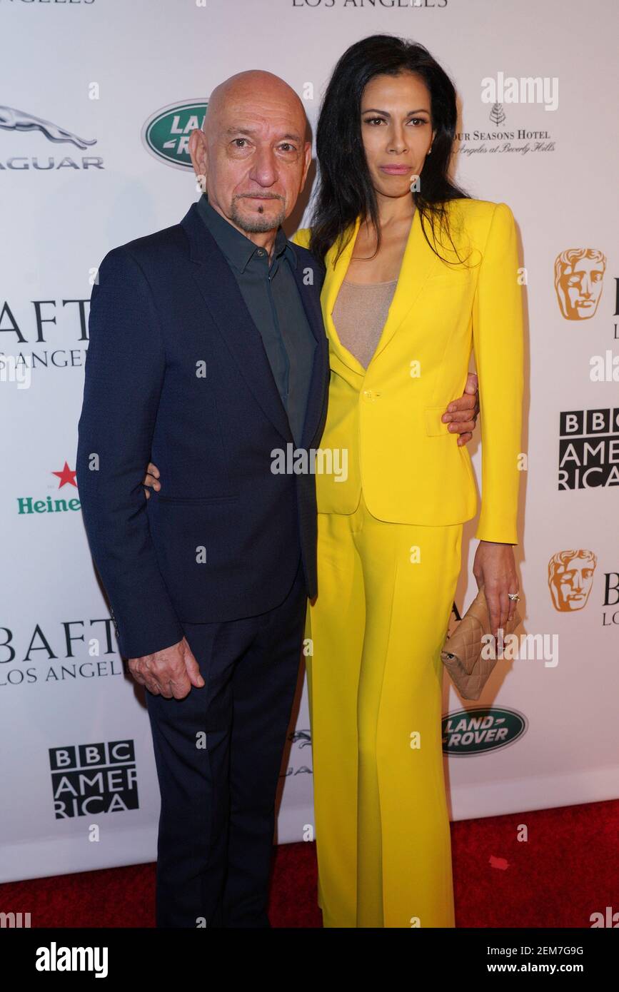Sir Ben Kingsley (L) and Daniela Lavender at The BAFTA Los Angeles Tea ...