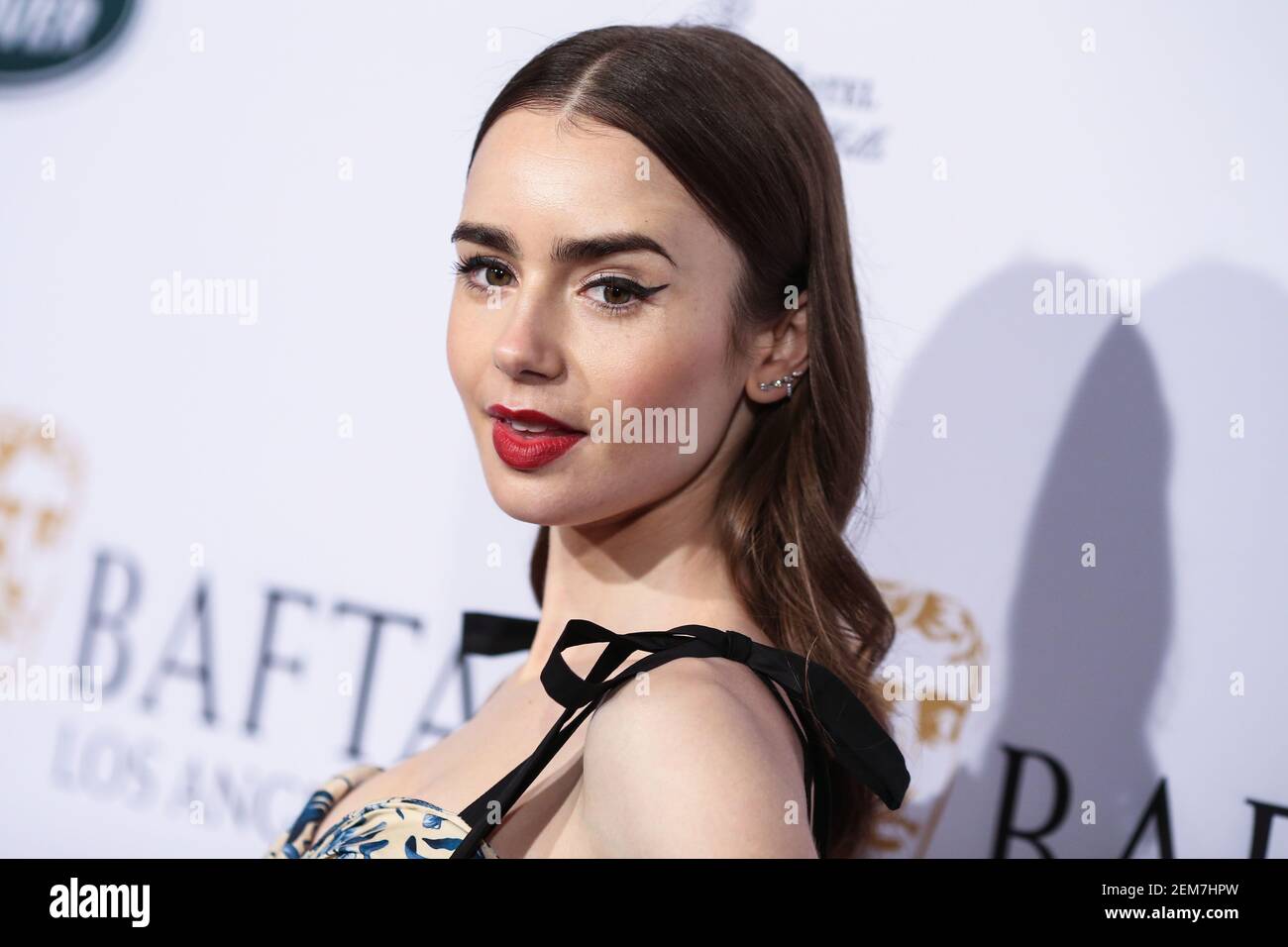BEVERLY HILLS, LOS ANGELES, CA, USA - JANUARY 05: Actress Lily Collins ...