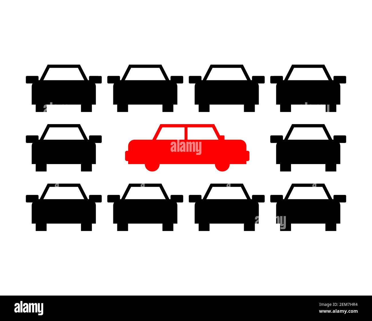 Incorrect parking. Asshole in parking. Bad parking. Blocking cars. Car ...