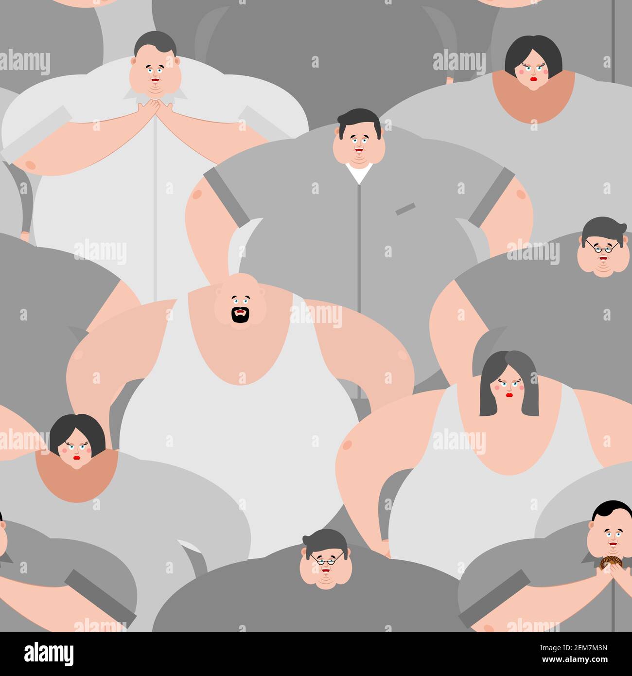 Fat men pattern seamless. fat people background Stock Vector Image ...