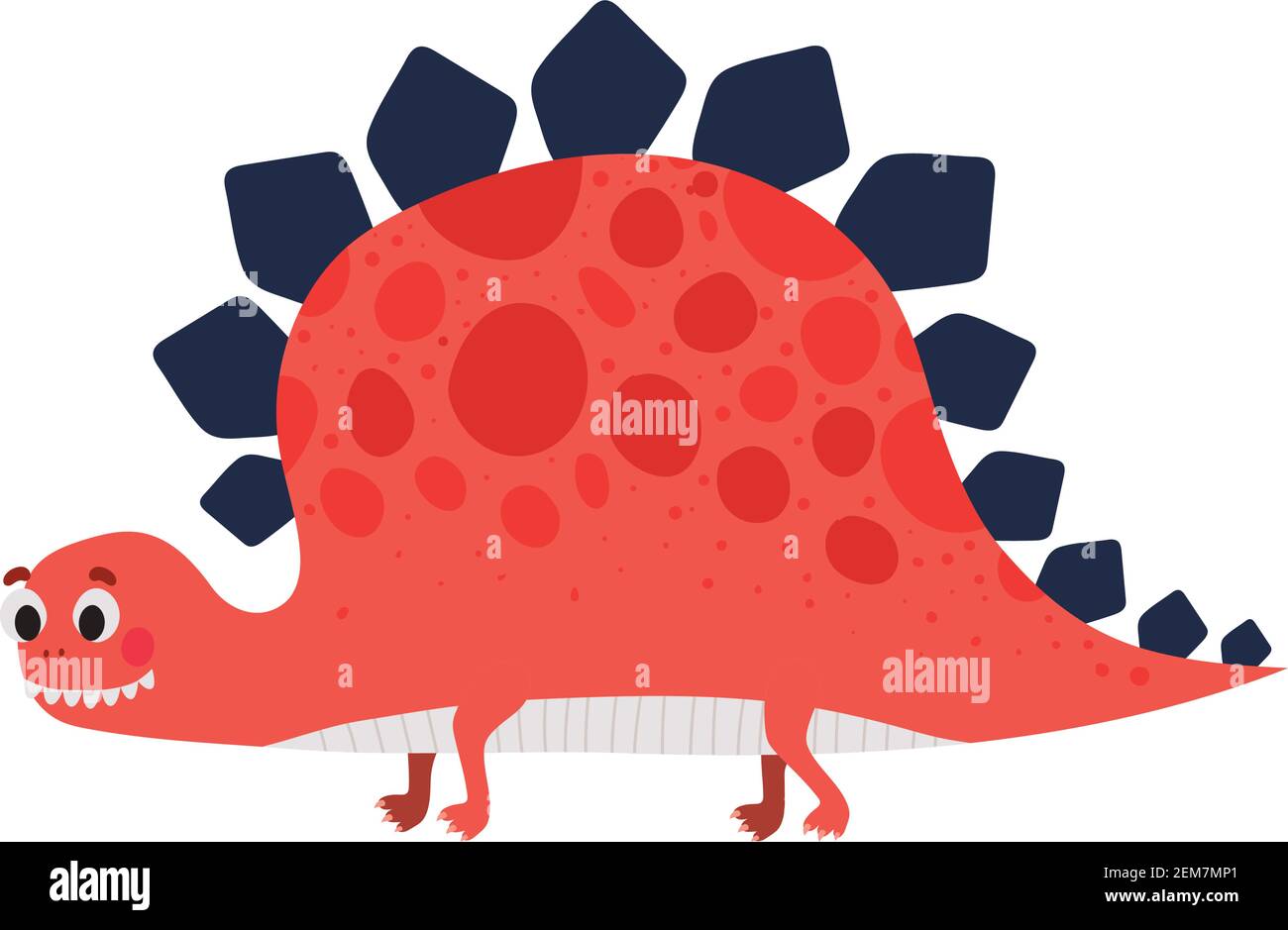 kids illustration of a red dinosaur Stock Vector Image & Art - Alamy
