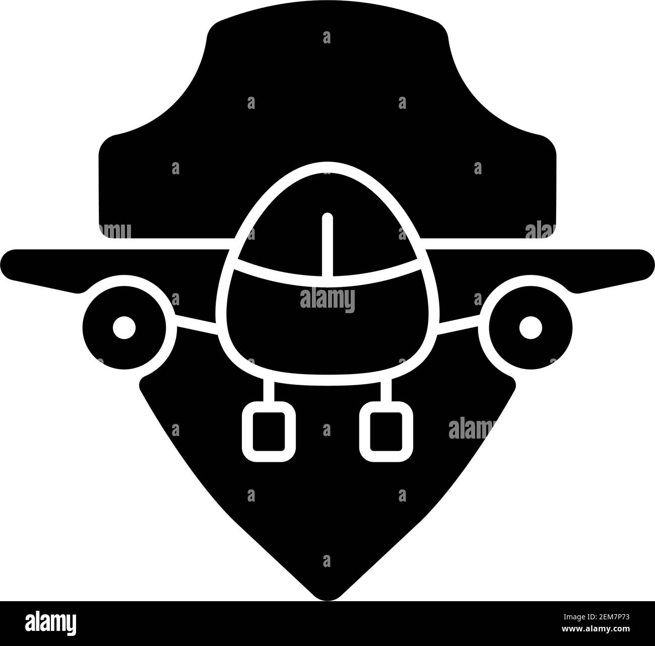 Aviation safety black glyph icon Stock Vector Image & Art - Alamy