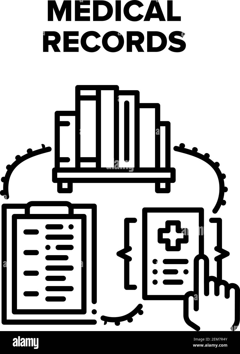 Medical Records Vector Black Illustrations Stock Vector Image & Art - Alamy