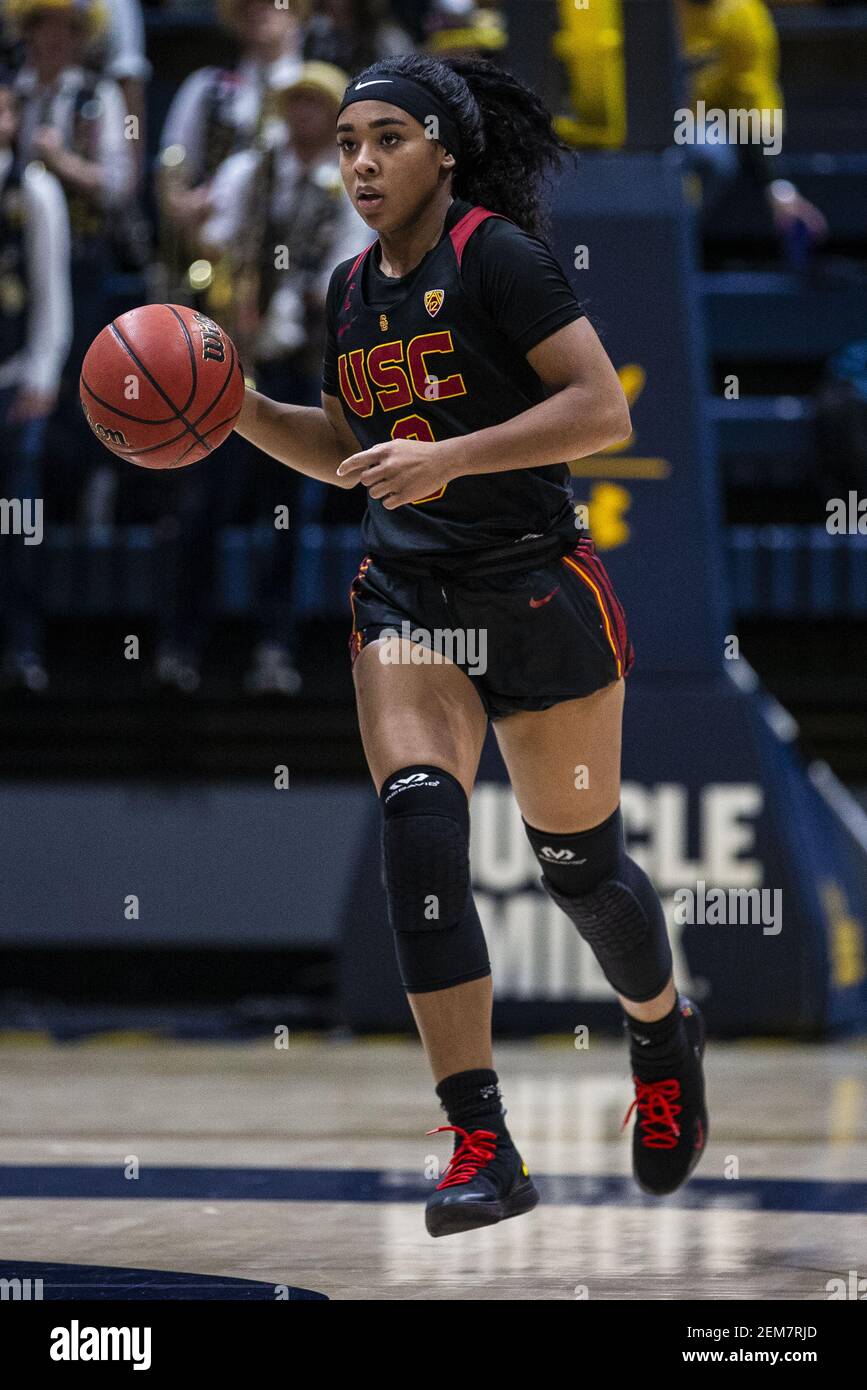 Jan 06 2019 Berkeley, CA U.S.A. USC guard Minyon Moore (3) brings the ...
