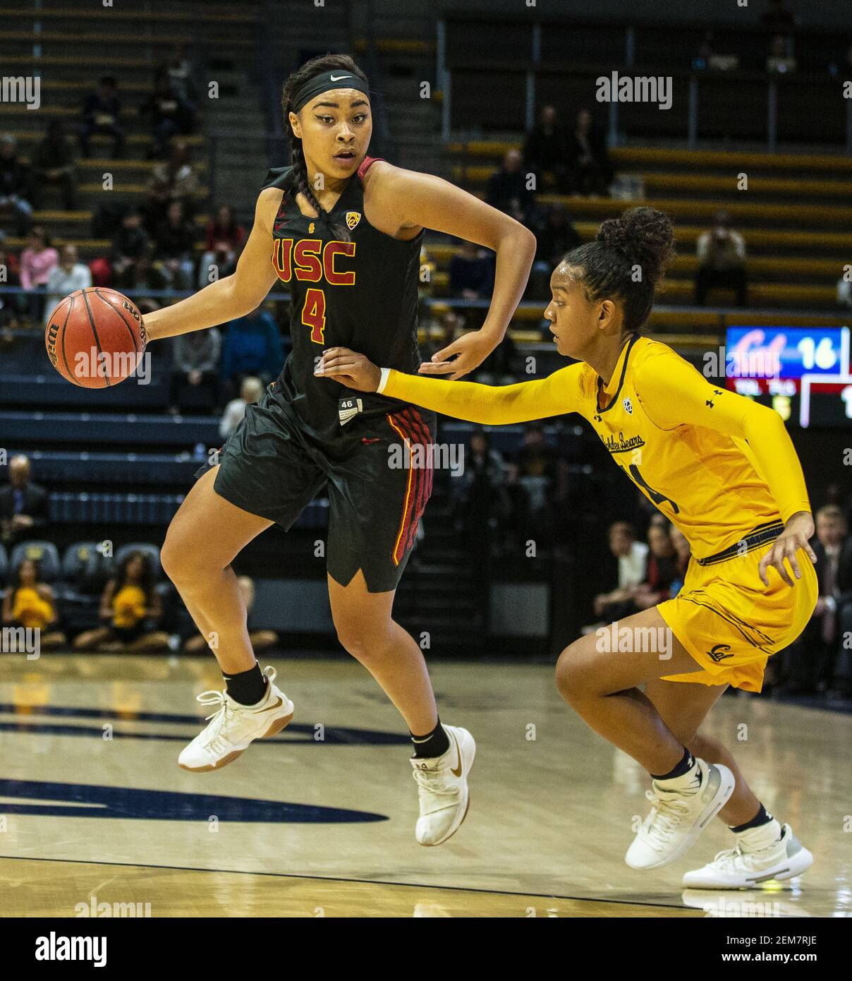 Jan 06 2019 Berkeley, CA U.S.A. USC guard Mariya Moore (4) drives to ...