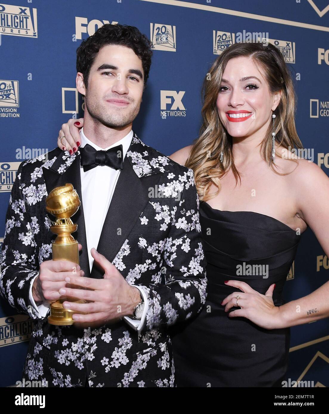 BEVERLY HILLS - JANUARY 6: Darren Criss and Mia Swier attend the 2019 ...