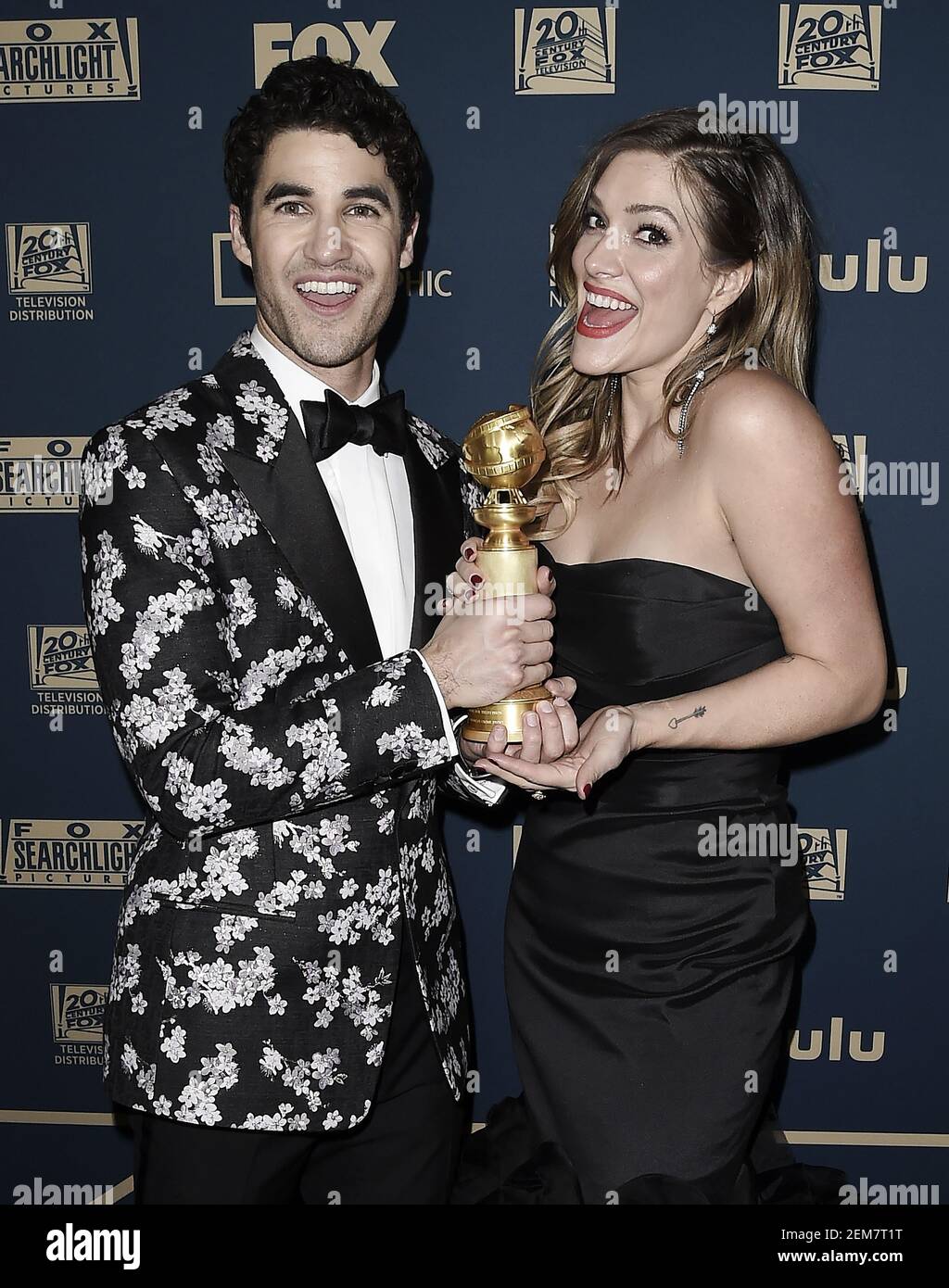 BEVERLY HILLS - JANUARY 6: Darren Criss and Mia Swier attend the 2019 ...