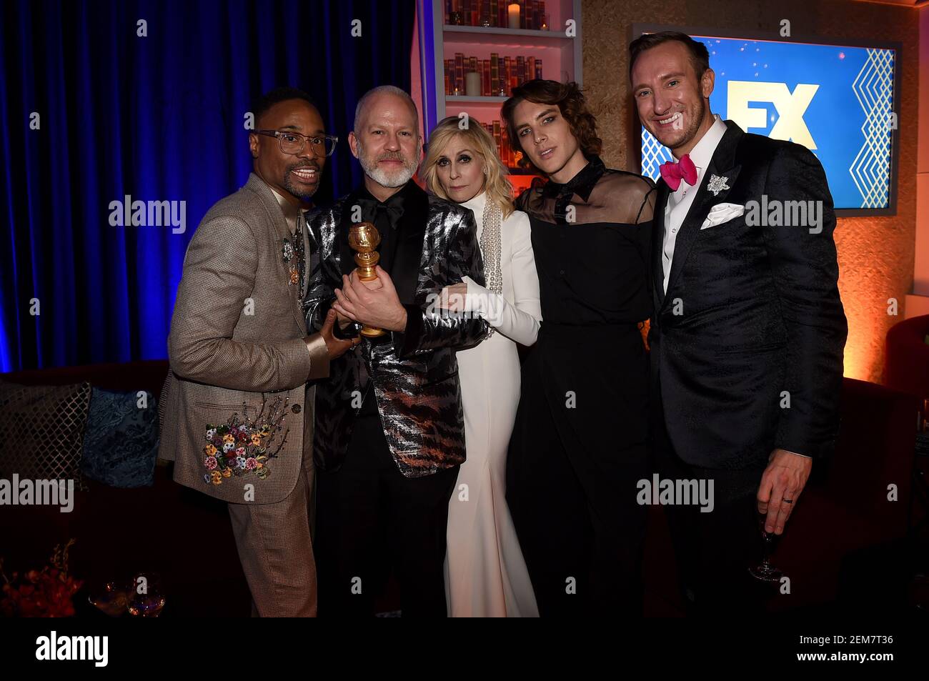 BEVERLY HILLS - JANUARY 6: (L-R) Billy Porter, Ryan Murphy, Judith ...
