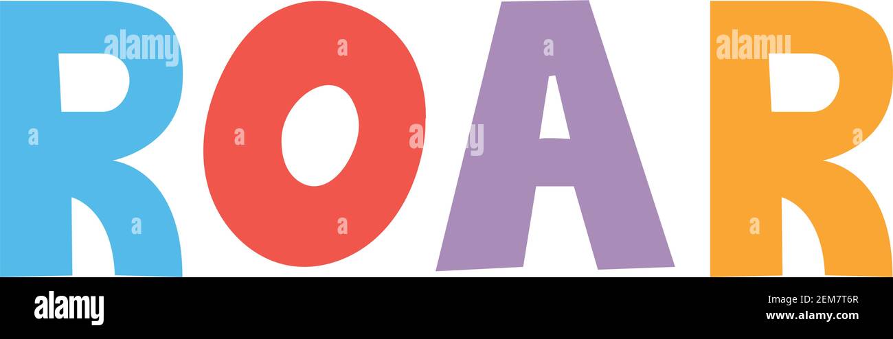 roar lettering with differents colors Stock Vector Image & Art - Alamy