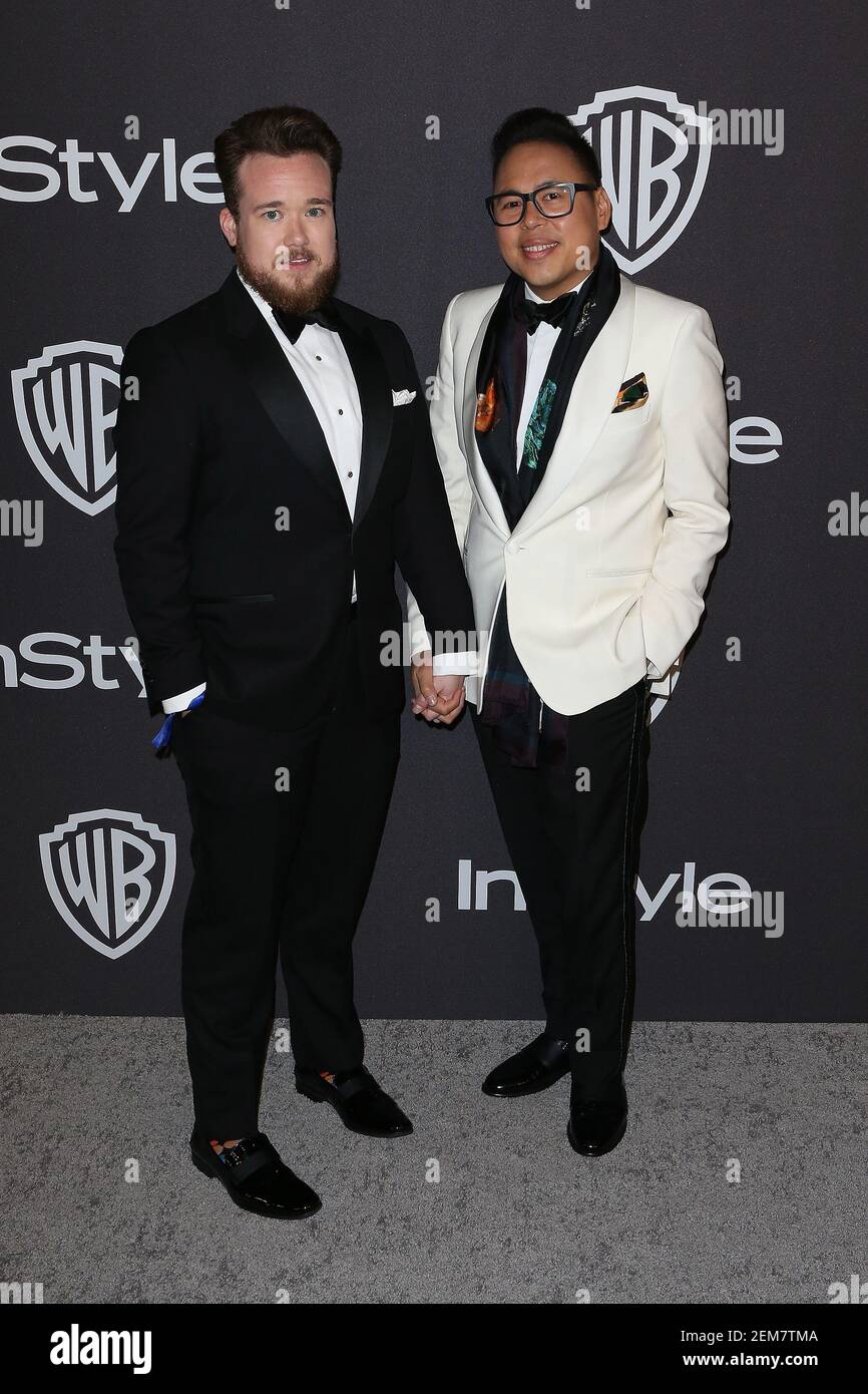 Zeke Smith, Nico Santos attend the InStyle And Warner Bros. Golden ...