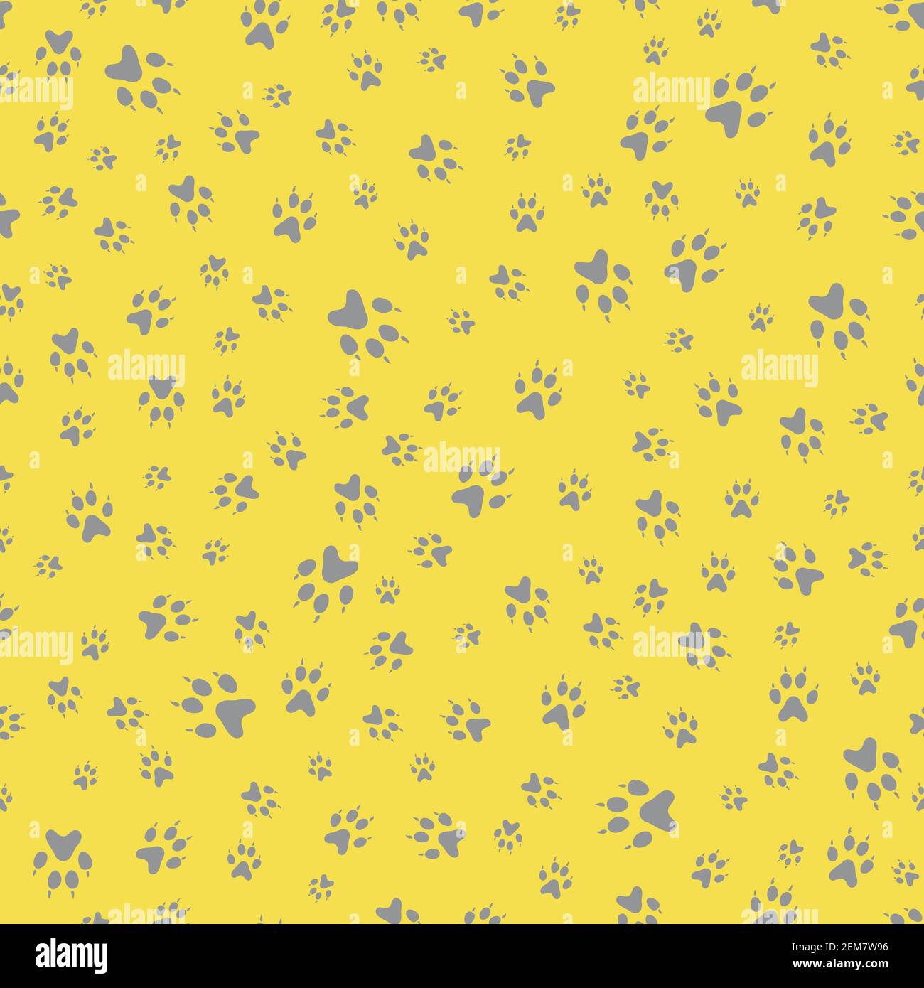 Vector seamless pattern with dog paw tracks. Animal background. Pet ...
