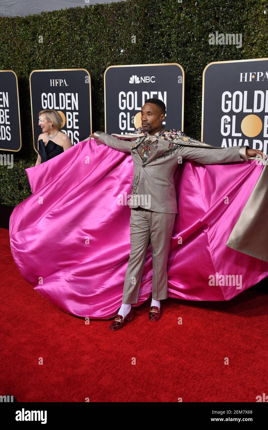 Elisabeth Moss and Billy Porter at the 76th Golden Globe Awards during ...
