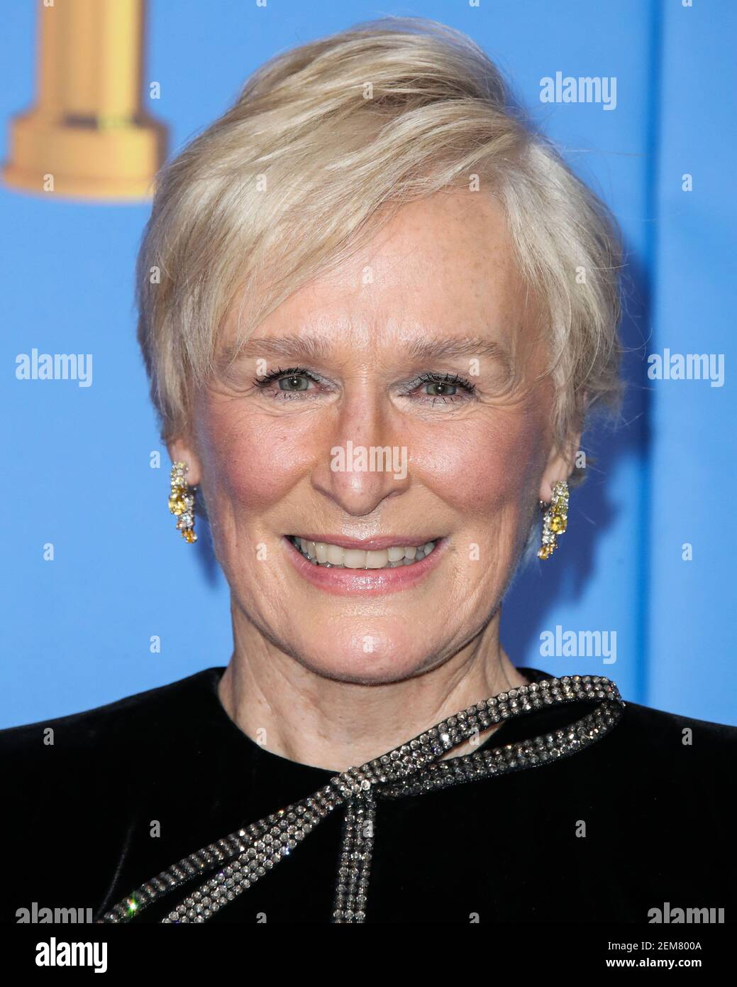 BEVERLY HILLS, LOS ANGELES, CA, USA - JANUARY 06: Actress Glenn Close wearing a custom Armani ...