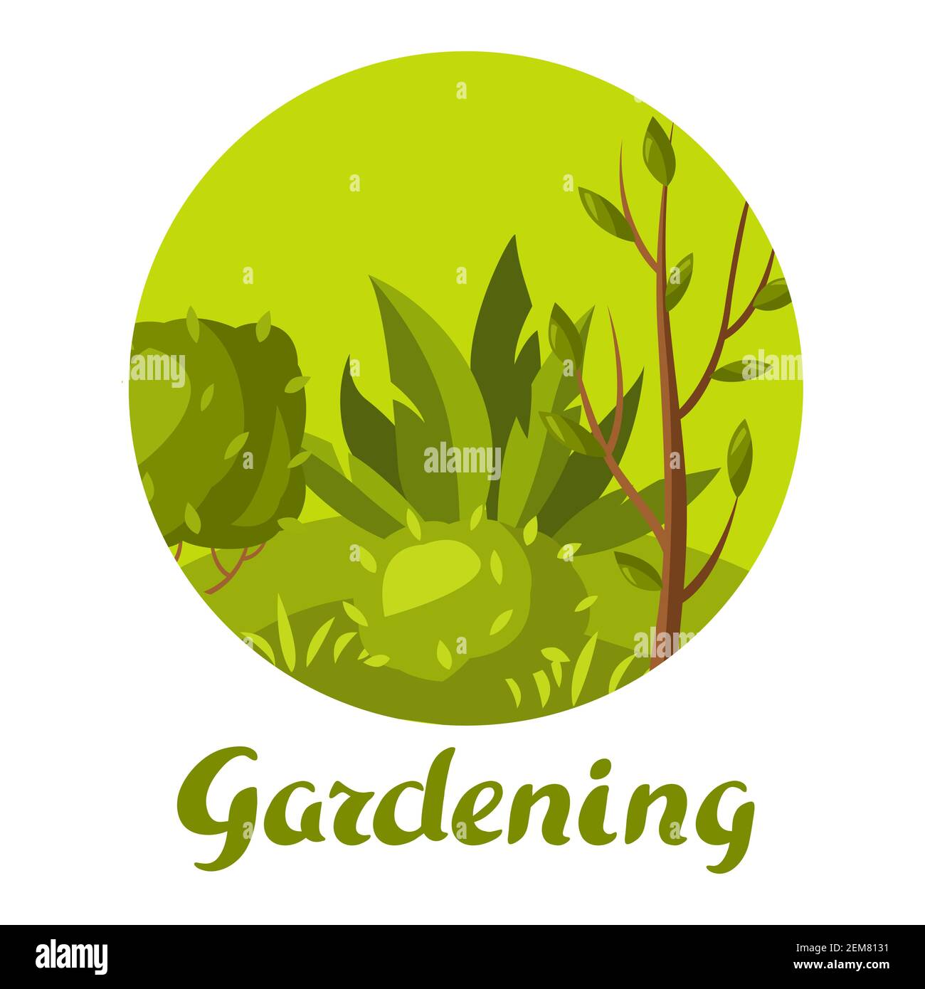 Background with tree and bushes Stock Vector Image & Art - Alamy