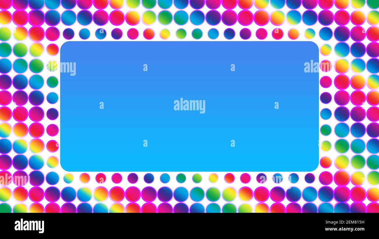 An abstract multicolored dot border background image Stock Photo - Alamy