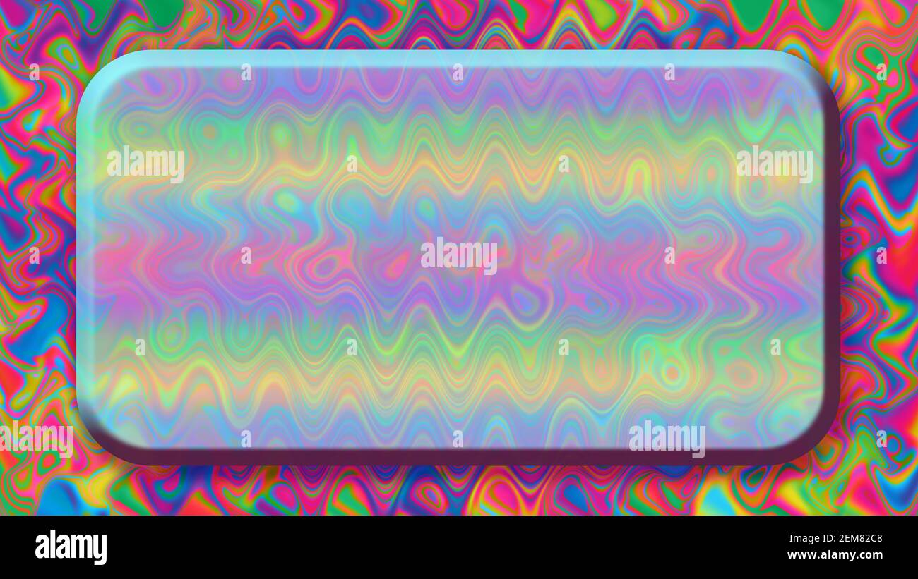 An abstract 3d iridescent neon rectangle shape background image Stock ...