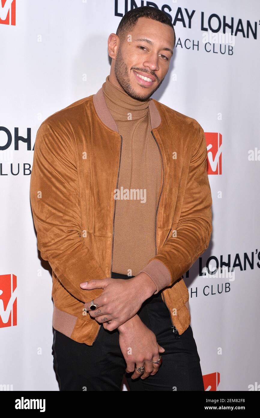 Kyle Marve attends "Lindsay Lohan Beach Club" event at the Magic Hour ...