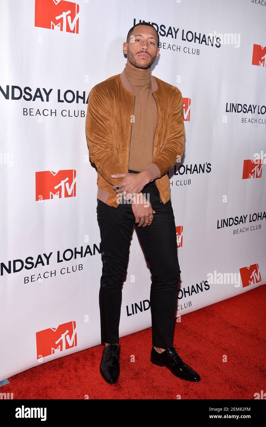 Kyle Marve attends "Lindsay Lohan Beach Club" event at the Magic Hour ...