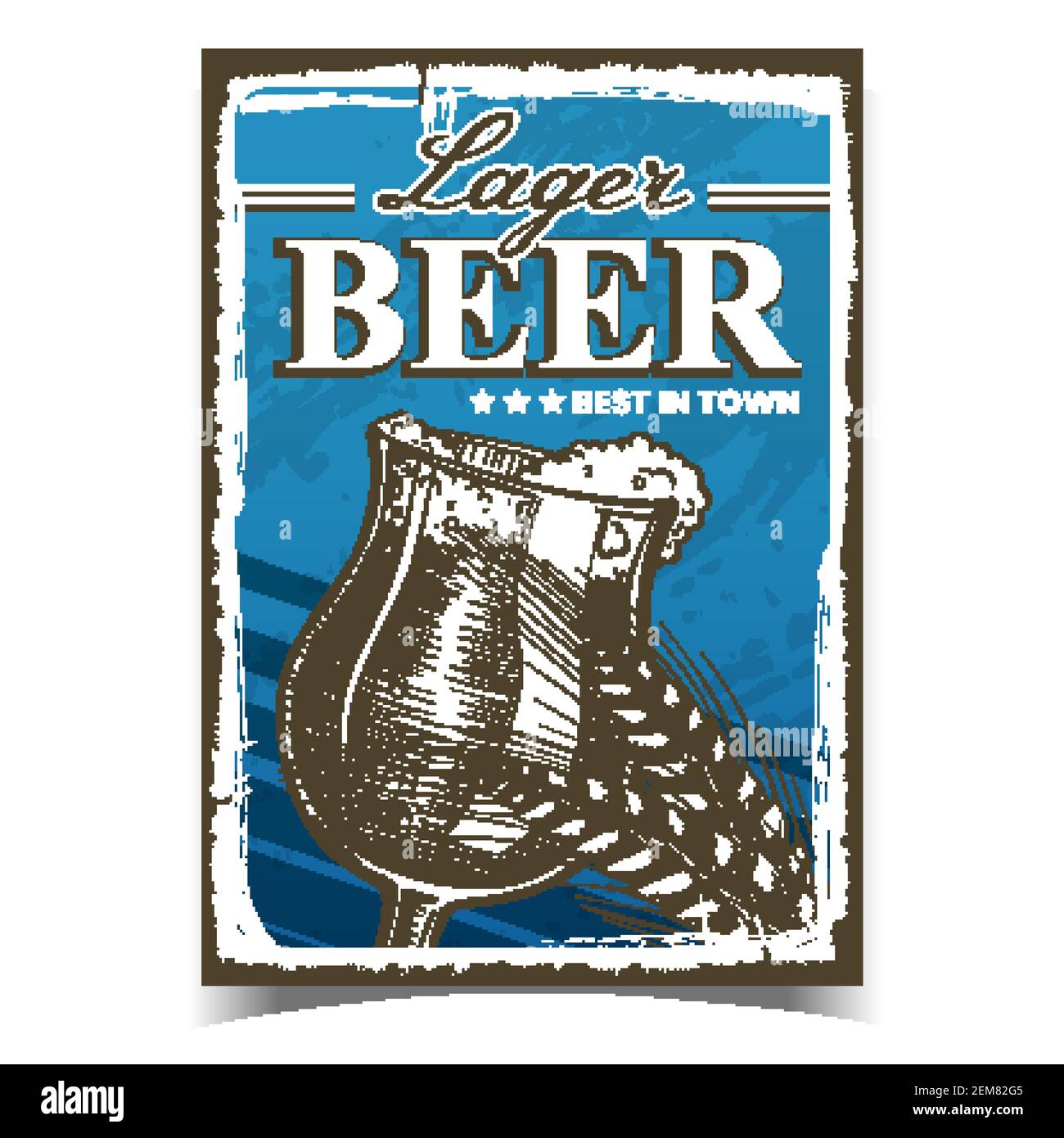 Lager Beer Creative Advertising Banner Vector Stock Vector Image & Art ...