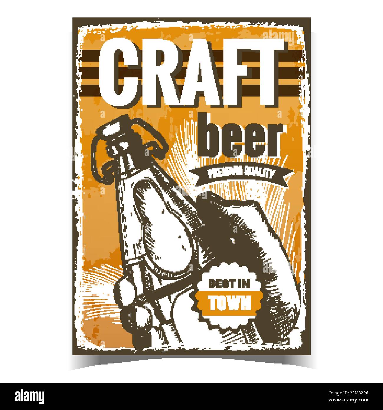 Craft Beer Creative Advertising Poster Vector Stock Vector Image & Art ...