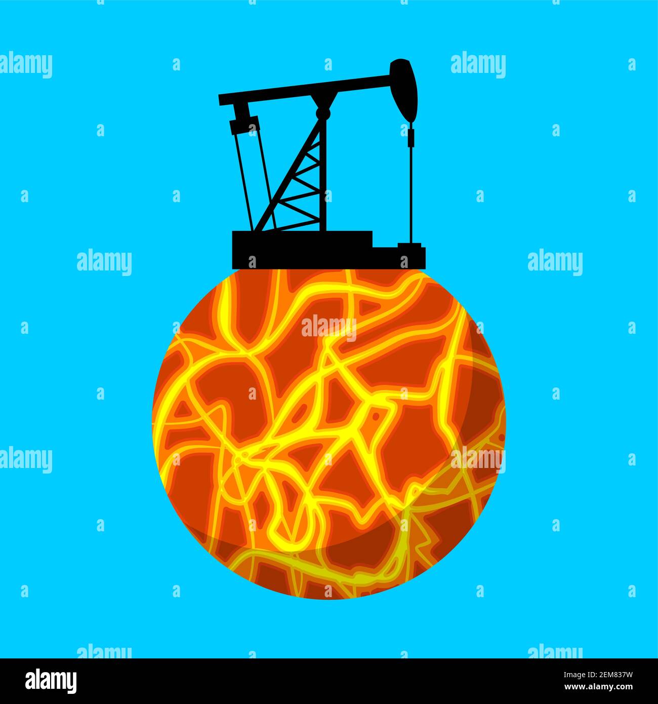 Oil rig on Mars. Minerals from another planet Stock Vector Image & Art ...