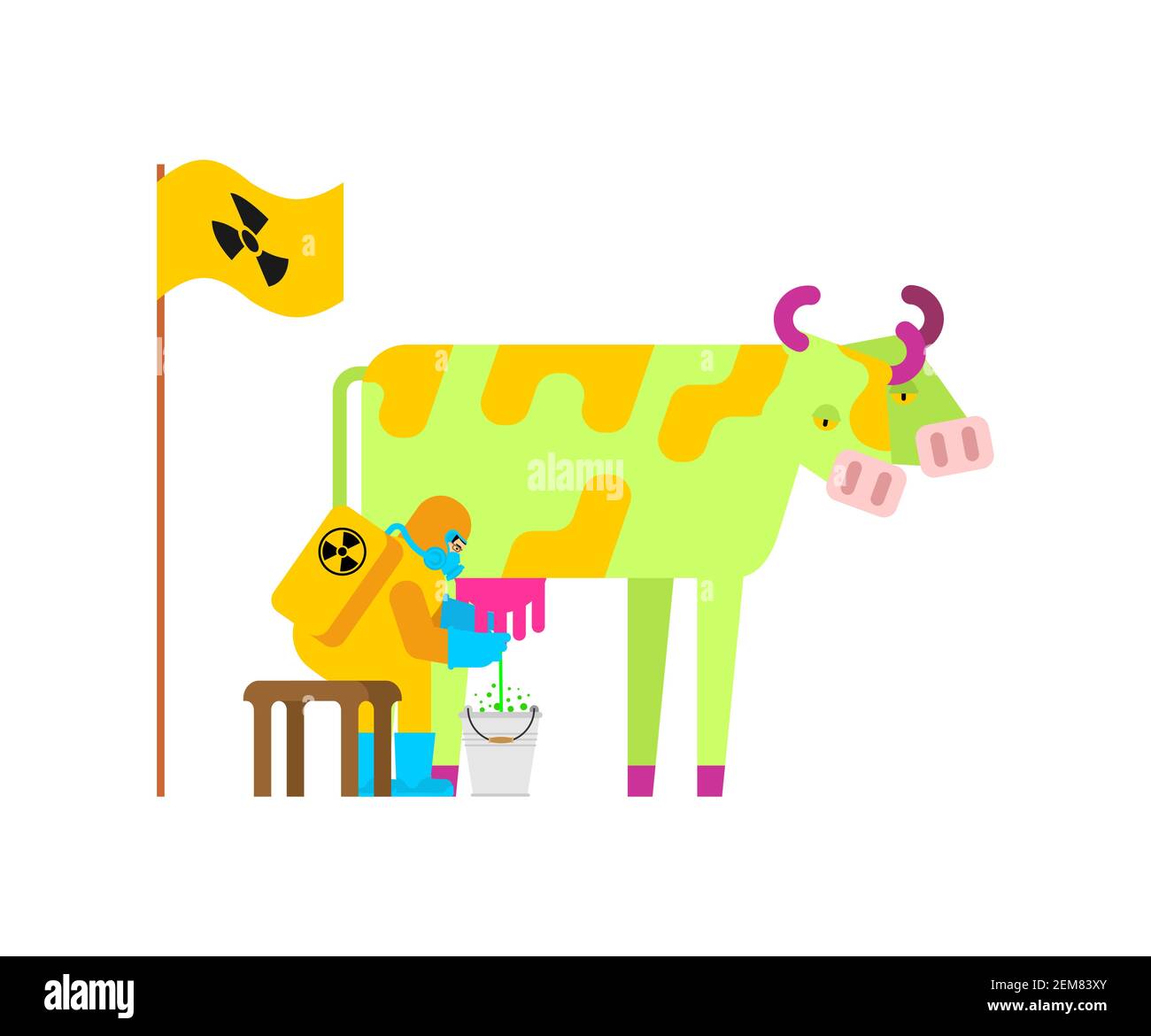 Chemical protection milking Radioactive cow. Radiation and ...
