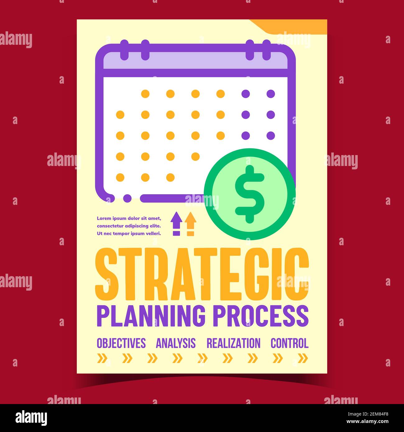 Strategic Planning Process Promo Banner Vector Stock Vector Image & Art ...