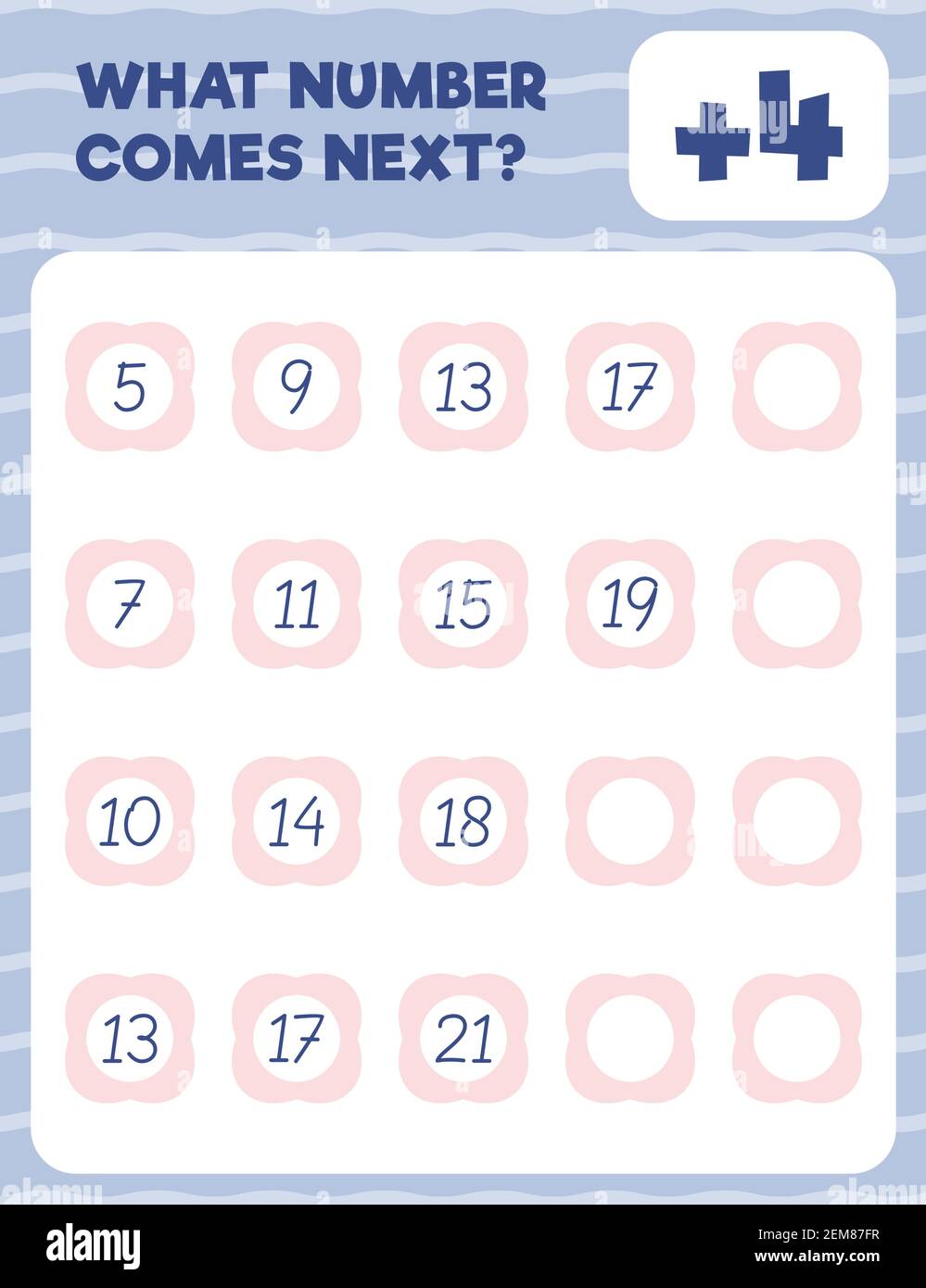 Math worksheet practice print page. What number comes next? Count and ...