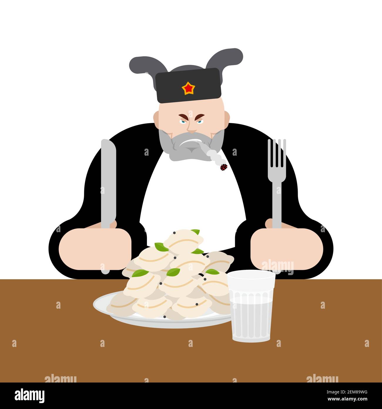 Russian man portrait Stock Vector Images - Alamy