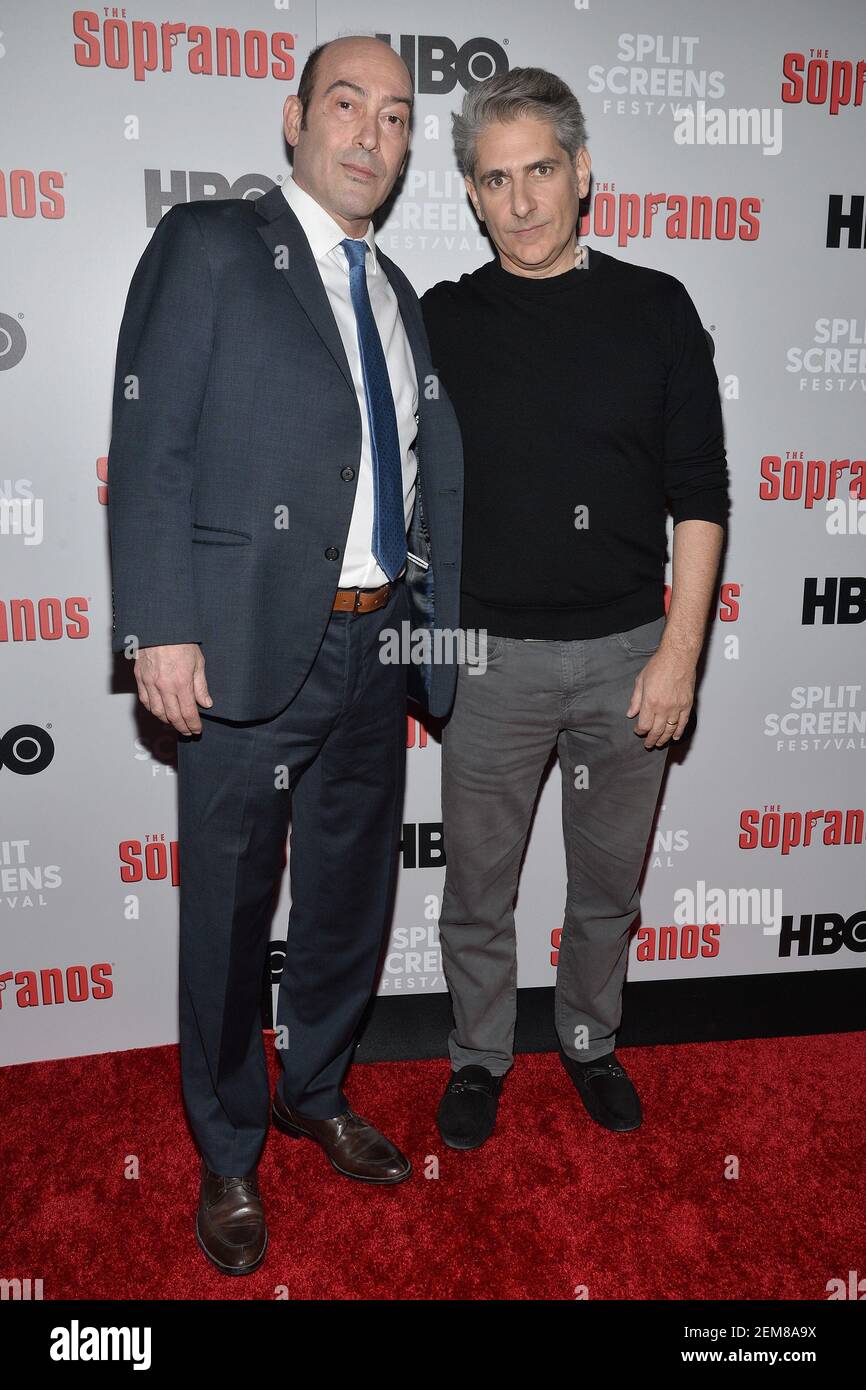 (L-R) John Ventimiglia and Michael Imperioli attend The Sopranos 20th Anniversary Red carpet and ...
