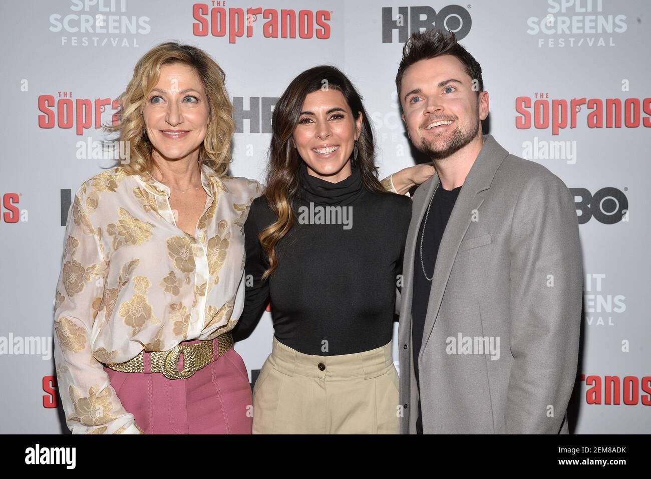 (L-R) Actors Edie Falco, Jamie-Lynn Sigler and Robert Iler attend The ...