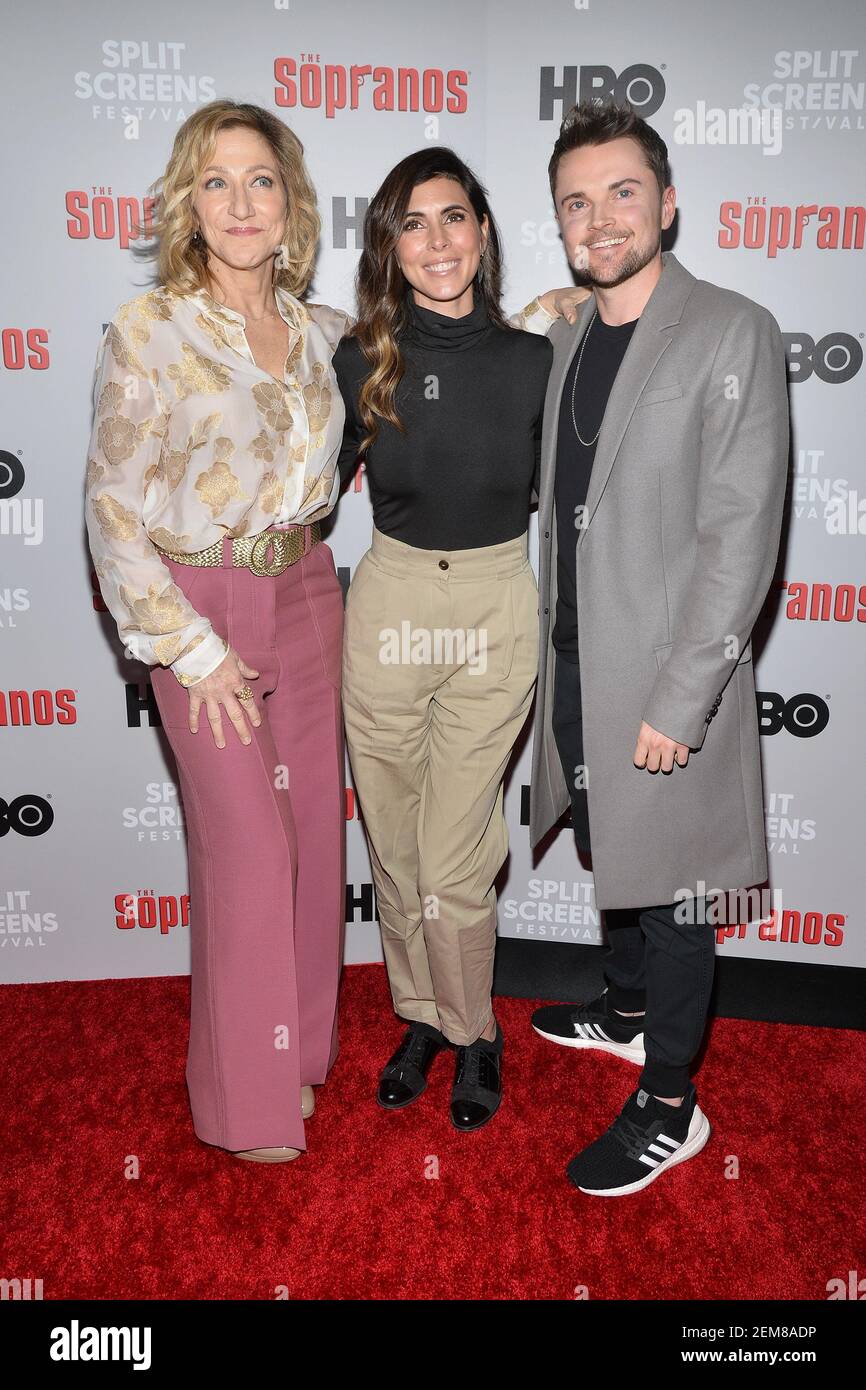 (L-R) Actors Edie Falco, Jamie-Lynn Sigler and Robert Iler attend The Sopranos 20th Anniversary ...